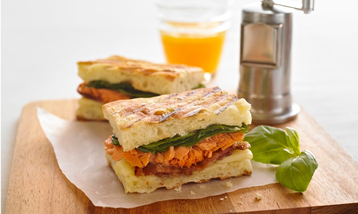 Salmon Bacon Cheddar Panini | Gold Seal